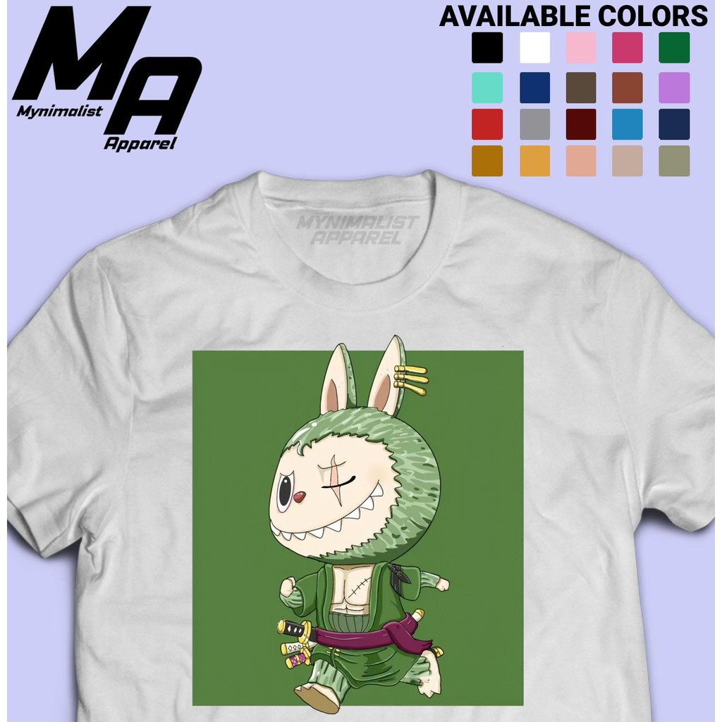 Labubu Zoro One Piece Graphic Print Tshirt for ADULT & KIDS - Unisex ...
