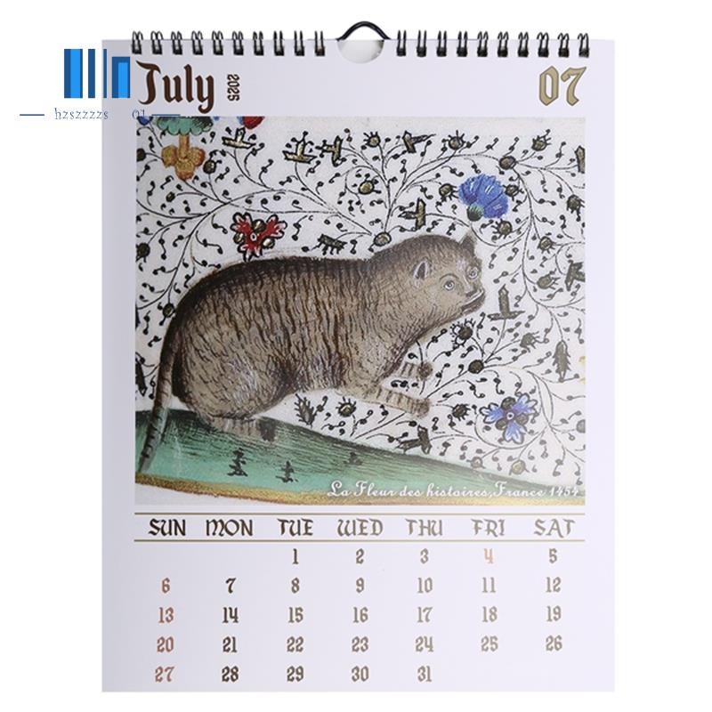 Weird Medieval Cats Calendar Funny Weird Medieval Cat Calendar 2025 Cat ...