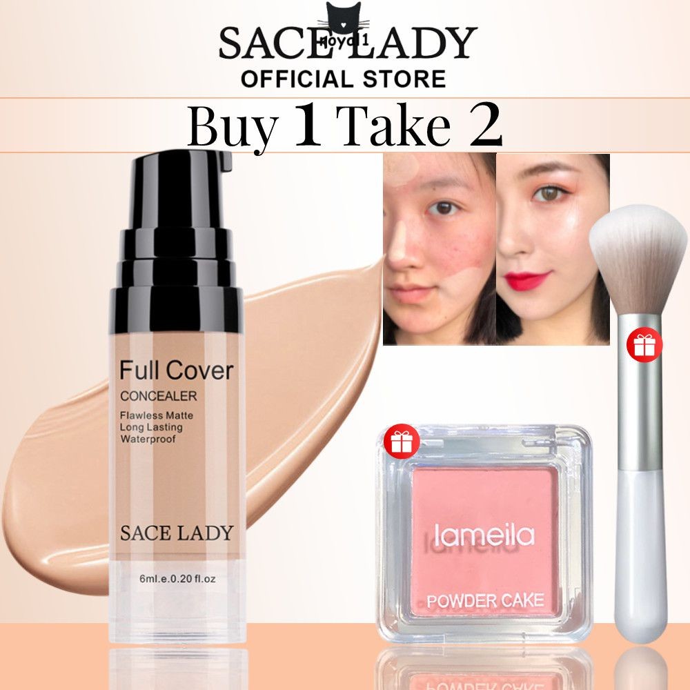 [Buy 1 Take 2] SACE LADY Concealer 6 ml + 1*Matte Blush Balm + 1*Blush ...