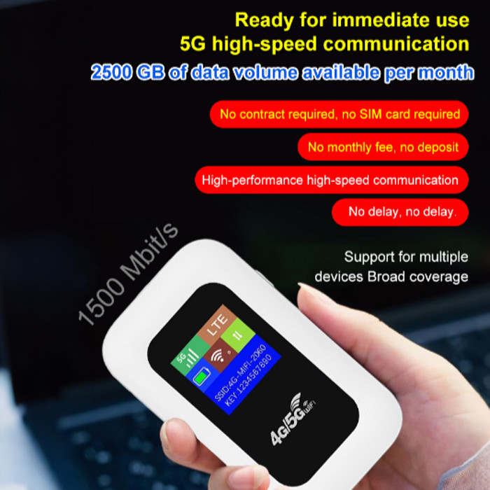 【Super Fast Speed/ Broad Network Coverage】Portable WiFi/ 4G/5G Wireless ...