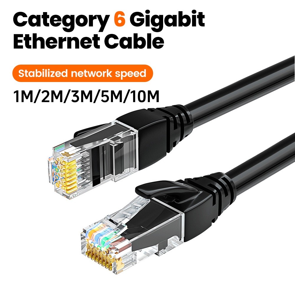 Flat Ethernet Cable RJ45 Lan Cable Networking Ethernet Patch Cord CAT 6 ...