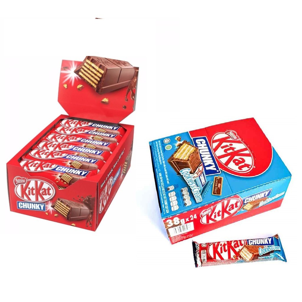 NESTLE KIT KAT CHUNKY 38G (24PCS) KITKAT OUTER BOX HALAL | Shopee Singapore