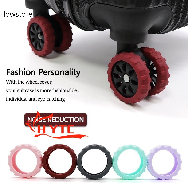 New 8 PCS Luggage Wheel Protector Suitcase Wheels Ring Rubber Ring ...