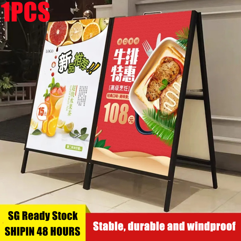 Double-Sided Double Side A Board Poster Stand Display Stand Metal Frame ...