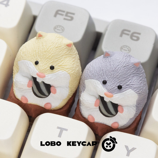 keycaps LOBO Original Hamster Series Pudding Mochi Mechanical Keyboard ...