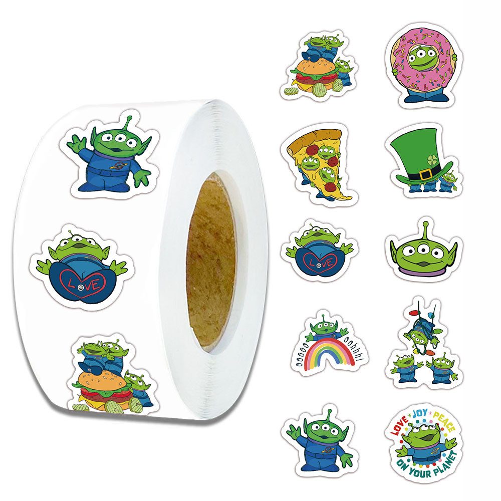 500 pcs 10 images Alien From Toy Story Cartoon Stickers Roll/Stickers ...