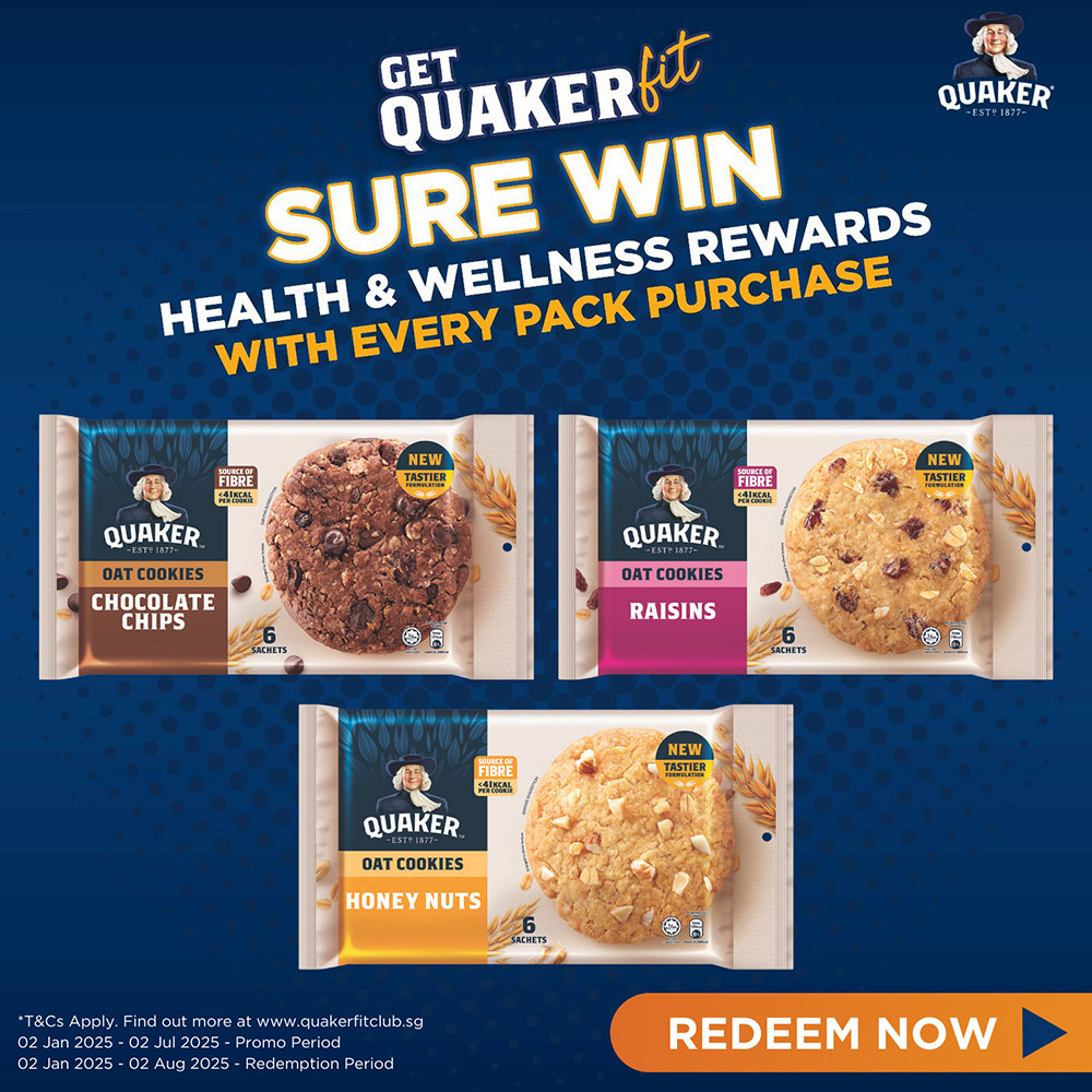 [Bundle of 2] Quaker Oats Oatmeal Cookies 6s x 25g | Shopee Singapore