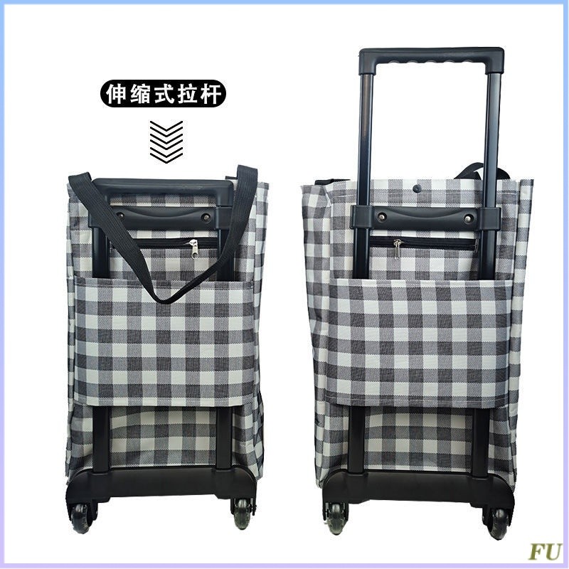 Retractable Shopping Cart – Lightweight Foldable Trolley with Wheels ...