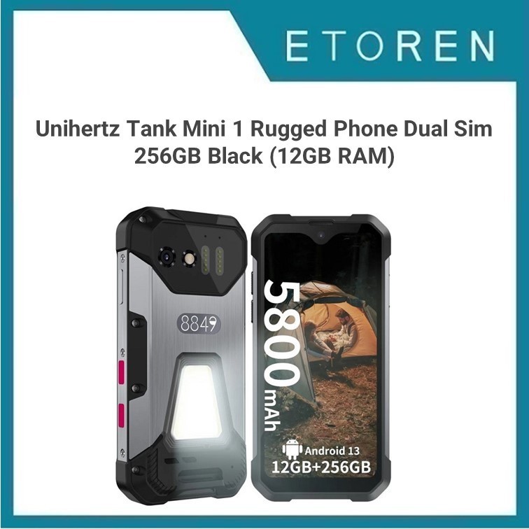 Unihertz Tank Mini 1 Rugged Phone Dual Sim 256GB Black (12GB RAM ...