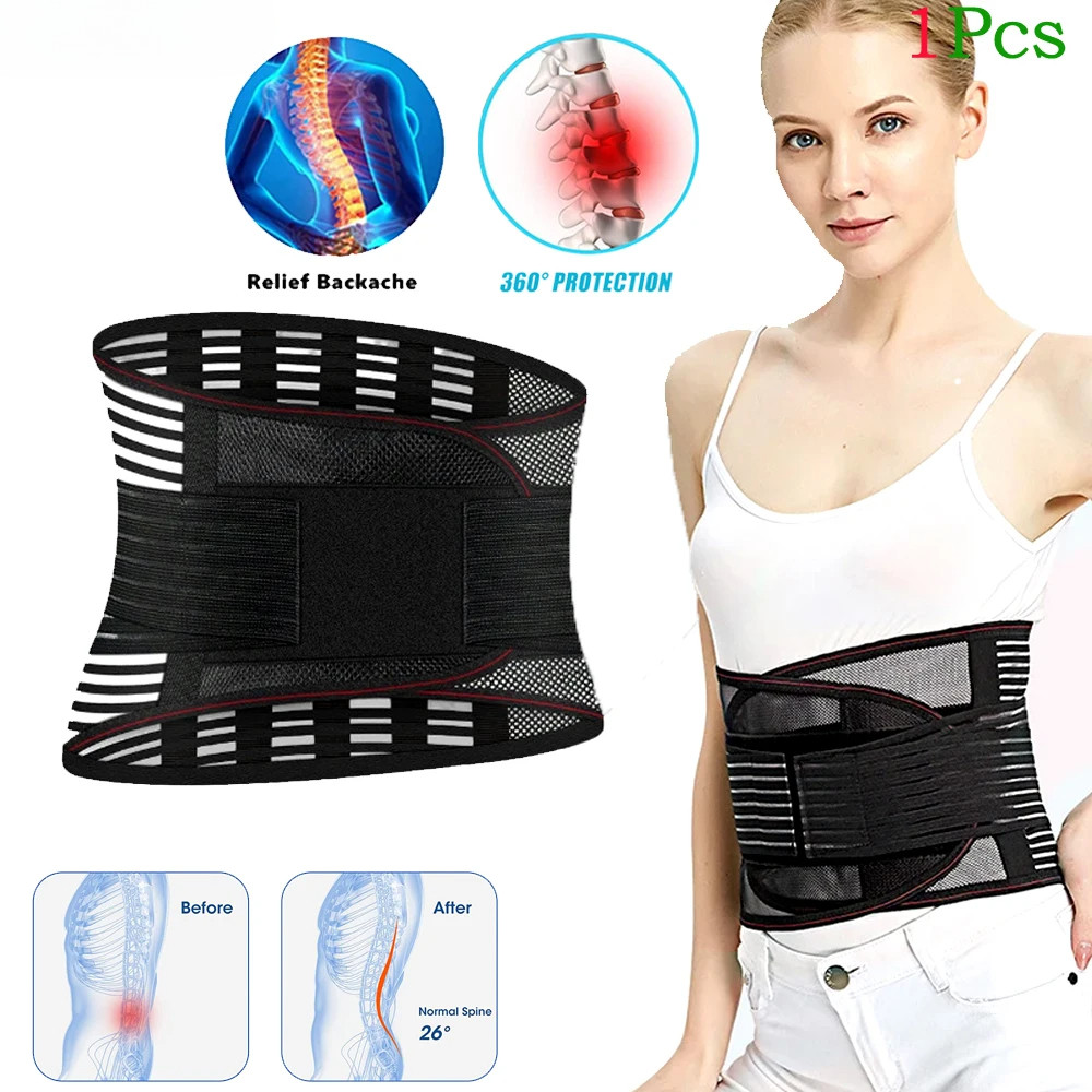 1Pcs Back Brace for Lower Back Pain,Waist Support Belt for Men Women ...