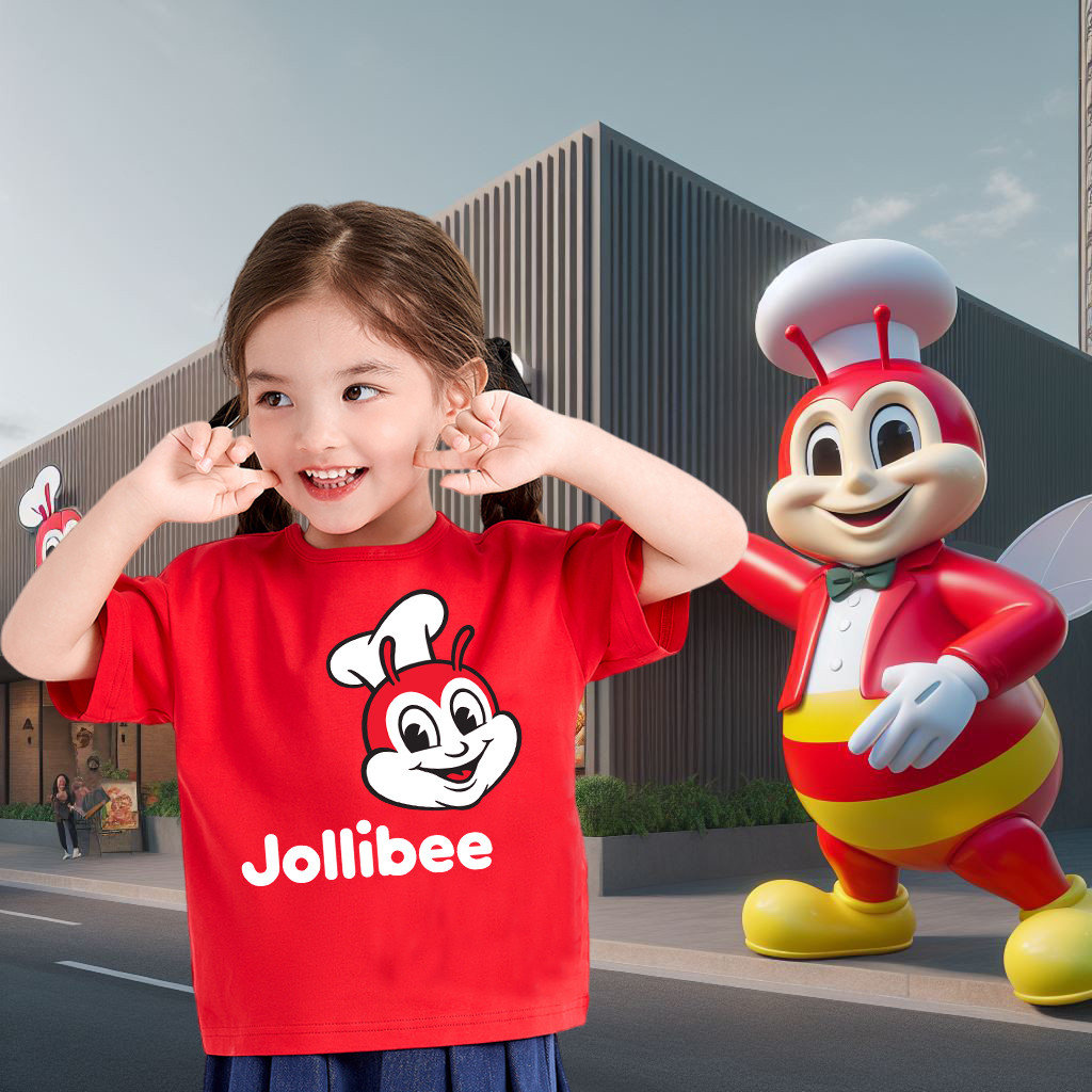 Jollibee Print Children's Round Neck T-Shirt Jollibee T-shirt Boys ...
