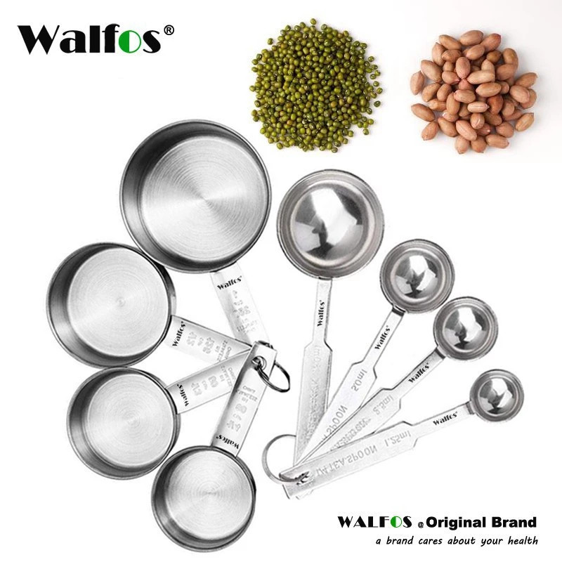 WALFOS Stainless Steel Measuring Cups Premium Stackable Spoon Set ...