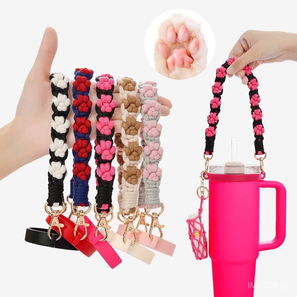 Water Bottle Handle, Silicone Water Bottle Sling, Carrier, Holder with Strap, Fits Most 16-40oz ...