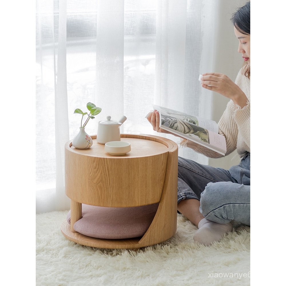 Bay Window Table Small Coffee Table Nordic Japanese Style Solid Wood Tatami Light Luxury Simple ...