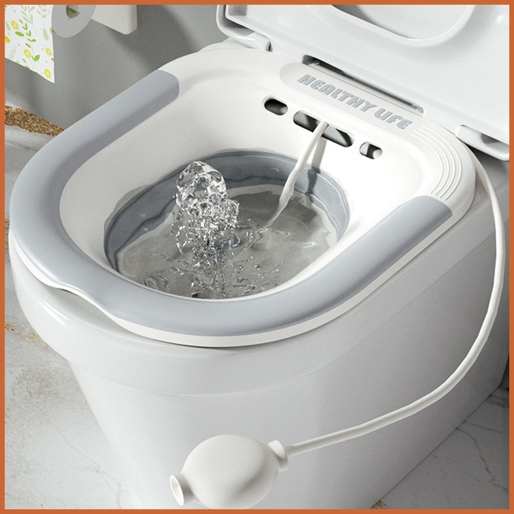 Folding Toilet Sitz Bath Ergonomic Sitz Bath Tub Portable Wash Basin ...