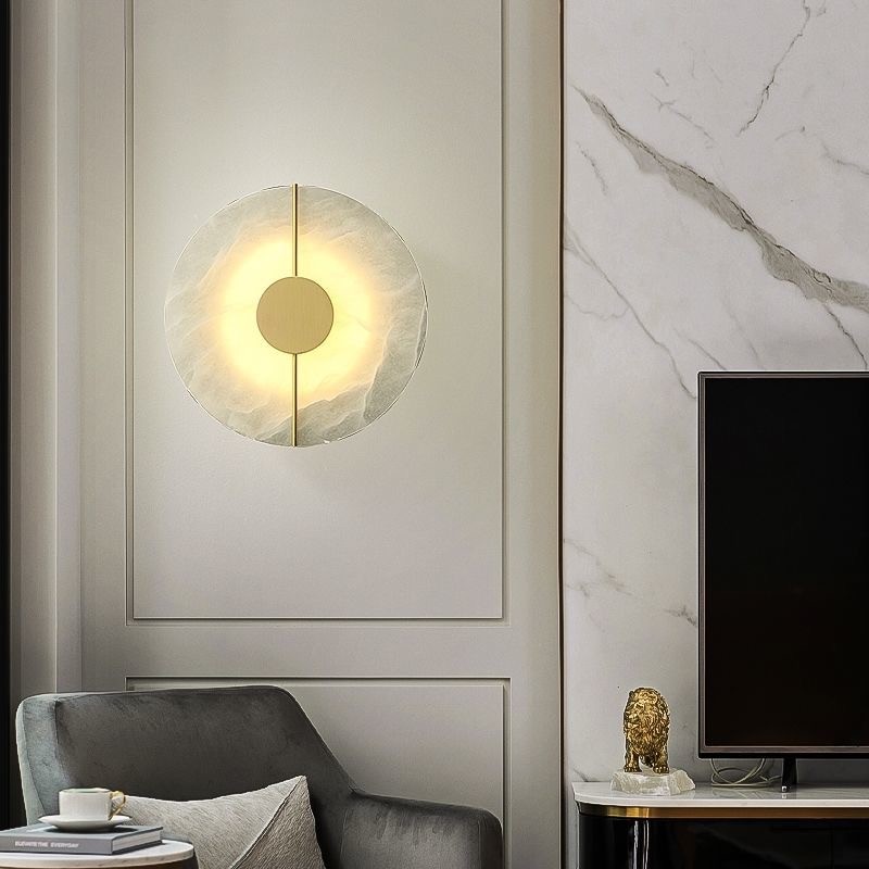 Nordic Marble Wall Lamp Bedroom Bedside Sconce Creative Designer Living ...