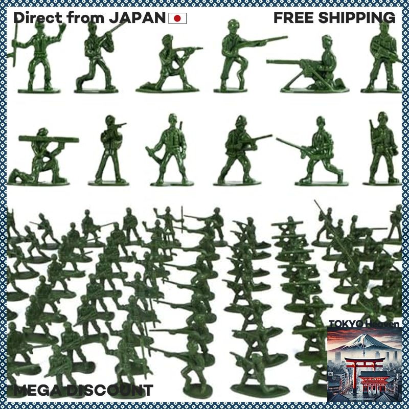 Army Soldier Toy Set, Green Army Figures, 100 Pieces for DIY War Scene ...
