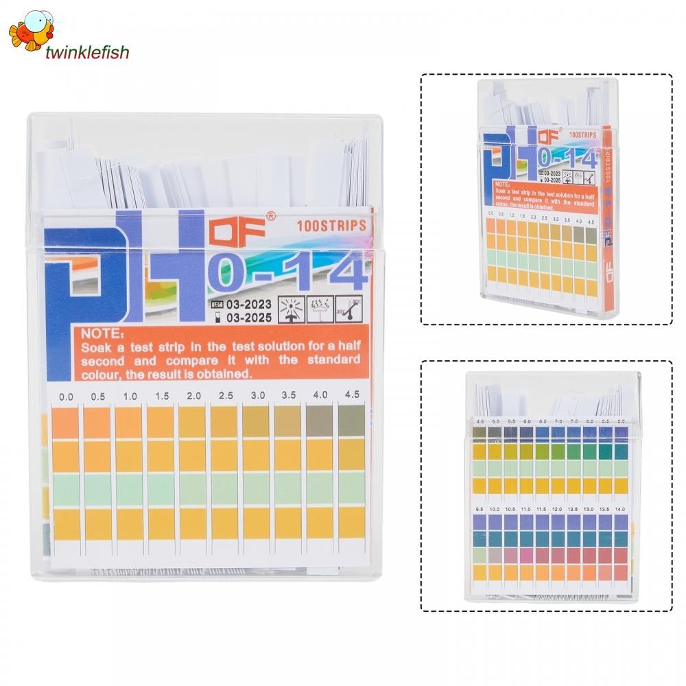 [Twilight]Portable 100 Strips Water pH Test Strips 014 Range Color ...