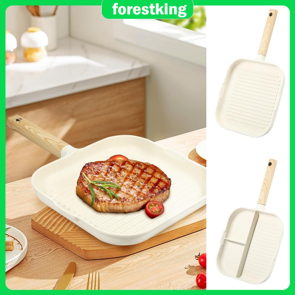 Square Griddle Pan for Stove Top Aluminium Alloy Nonstick Steak Pan ...