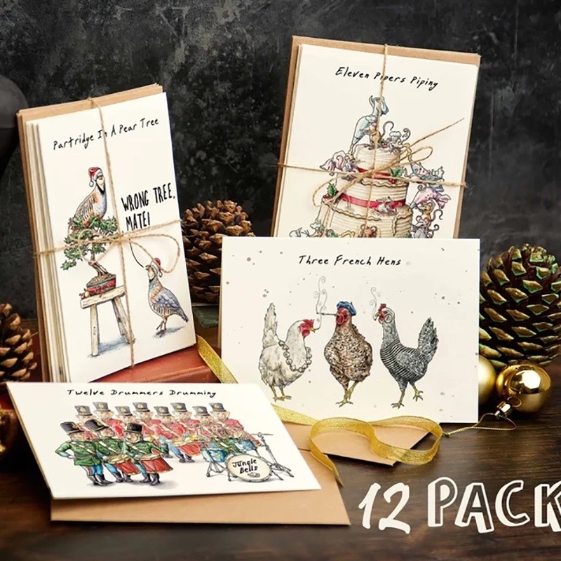 Twelve day Countdown Christmas Card Set Fun Card Gift Card Set Blessing ...