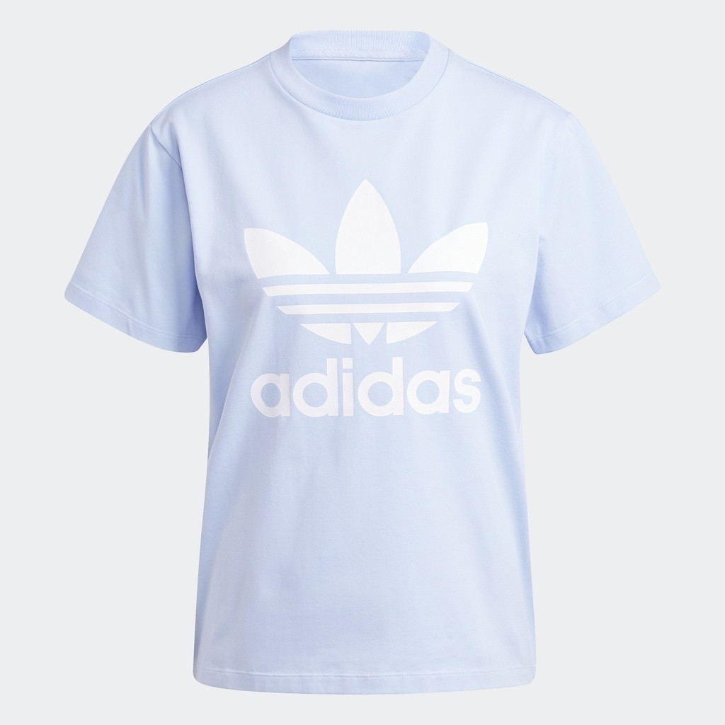 adidas Lifestyle Adicolor Classics Trefoil Tee Women Blue IB7419 ...