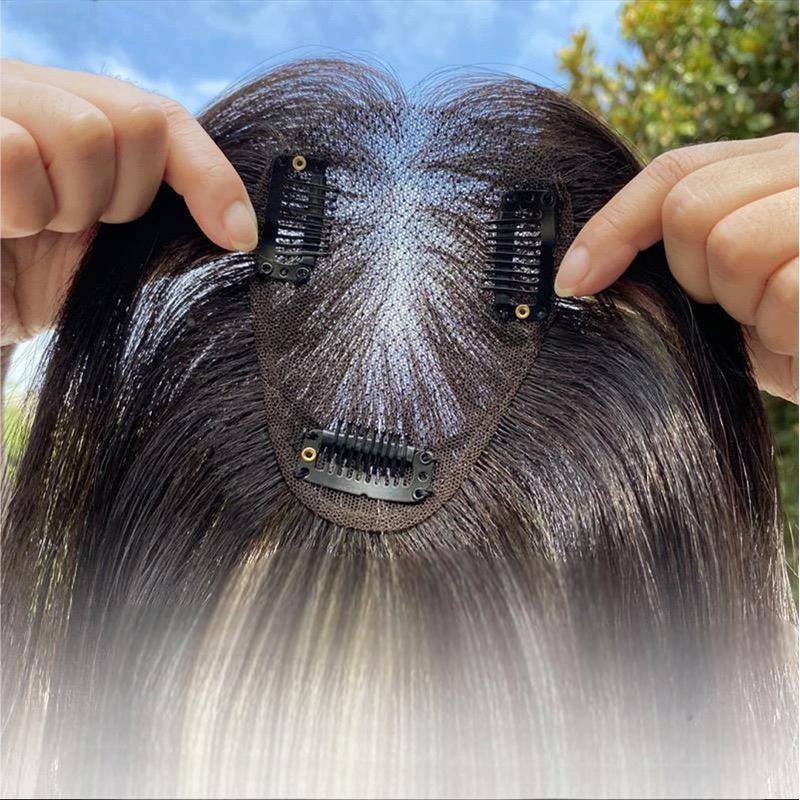 7cmx10cm No Edge Lace 100%Human Hair Topper Cover Forehead Top or As ...