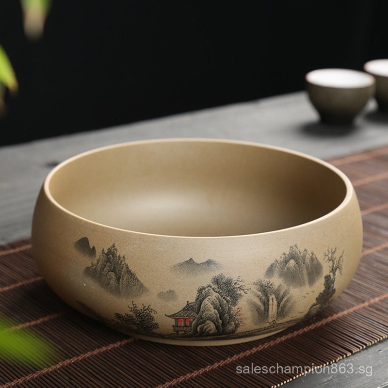 Large Ceramic Tea Wash Basin for Home Use, Medium Water Wash Tea Cup ...