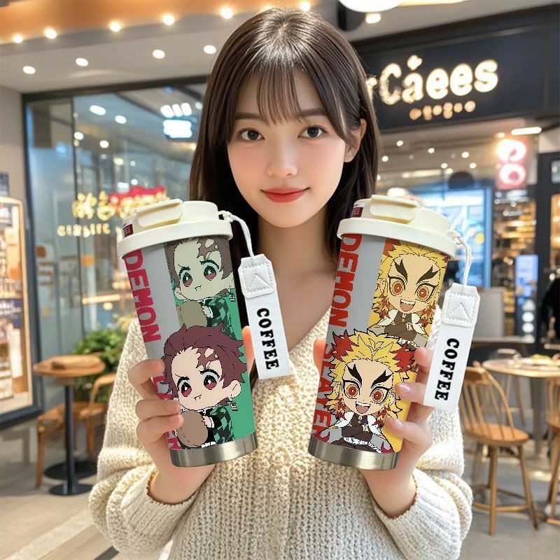 Zenitsu Kimetsu No Yaiba Demon Slayer Thermos Cup Student Stainless ...
