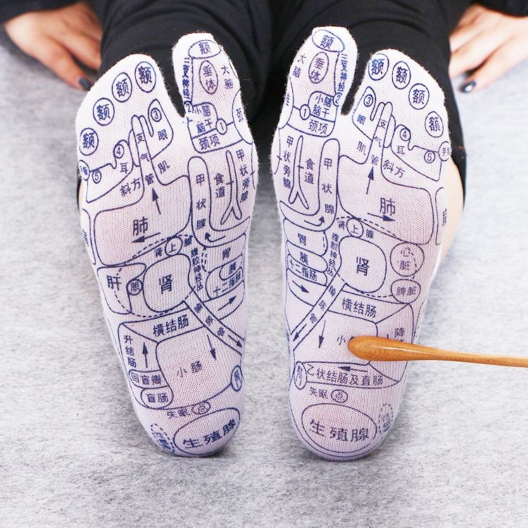Foot Massage Socks Acupoint Illustration Foot Healing Foot Acupoint ...