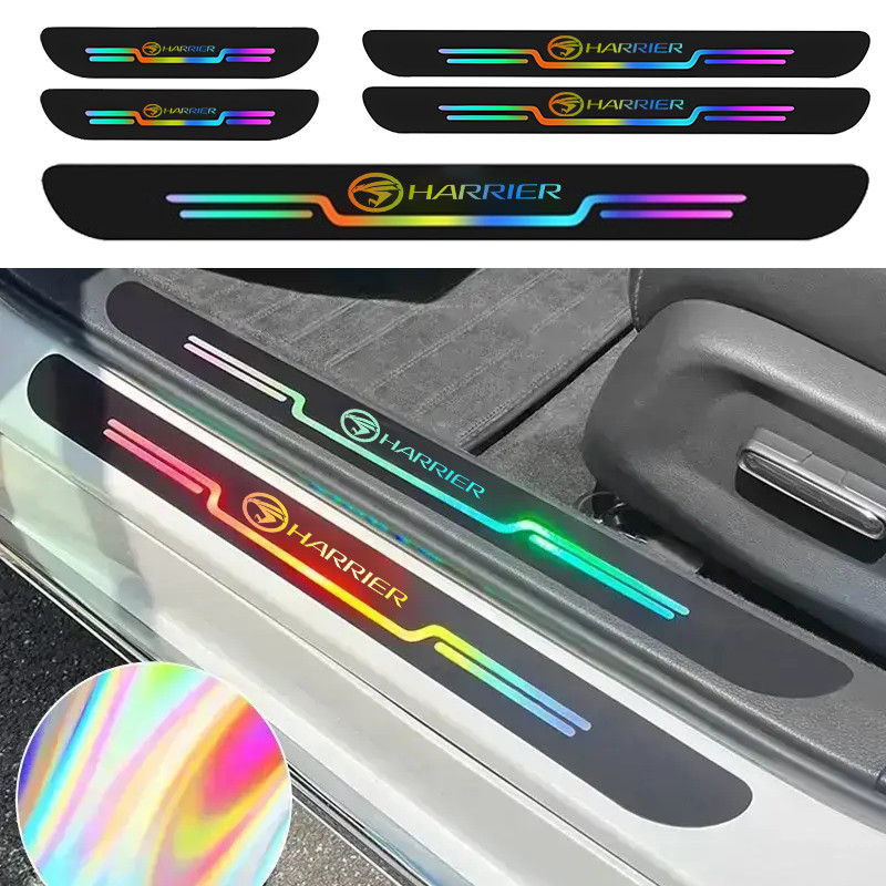 9 Pcs For Toyota Harrier Laser Car Door Sill Strips Protector Rear ...