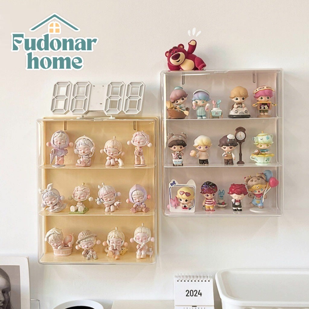 Fudonar Flap-Mounted Figs 3-Tier Shelves Box Storage Display Shelf ...