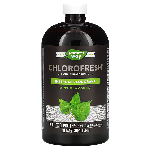 Nature's Way, Chlorofresh, Liquid Chlorophyll, Mint, 132 mg, 16 fl oz ...