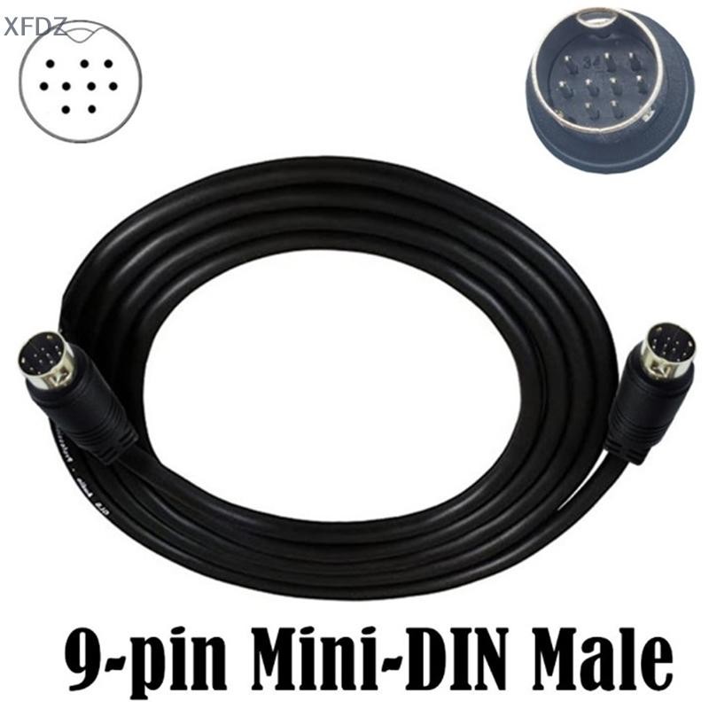 [XFD] Mini Din 9-pin Male to 9-pin Male Audio Input Cable 1m 2m 3m ...