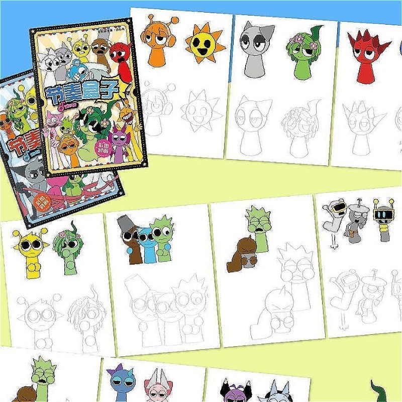 Sprunki Incredibox Early Education Puzzle Books Children's Coloring ...