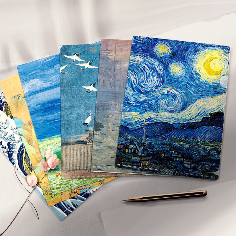 World famous painting folder Van Gogh Monet Renaissance Oil painting ...