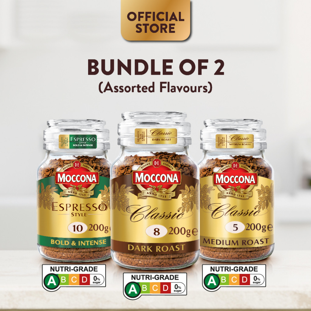 (Bundle of 2) MOCCONA Freeze Dried Instant Coffee, 200g (Expiry: July 2026) | Shopee Singapore