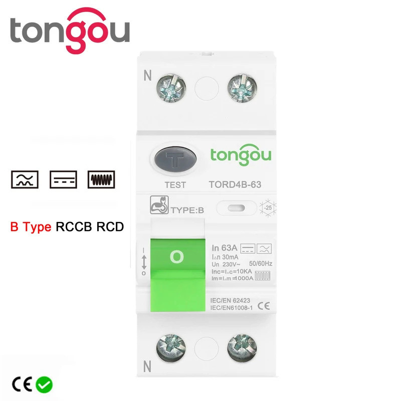 RCCB RCD DC Electric Vehicle EV Charging Pile Residual Current breaker ...