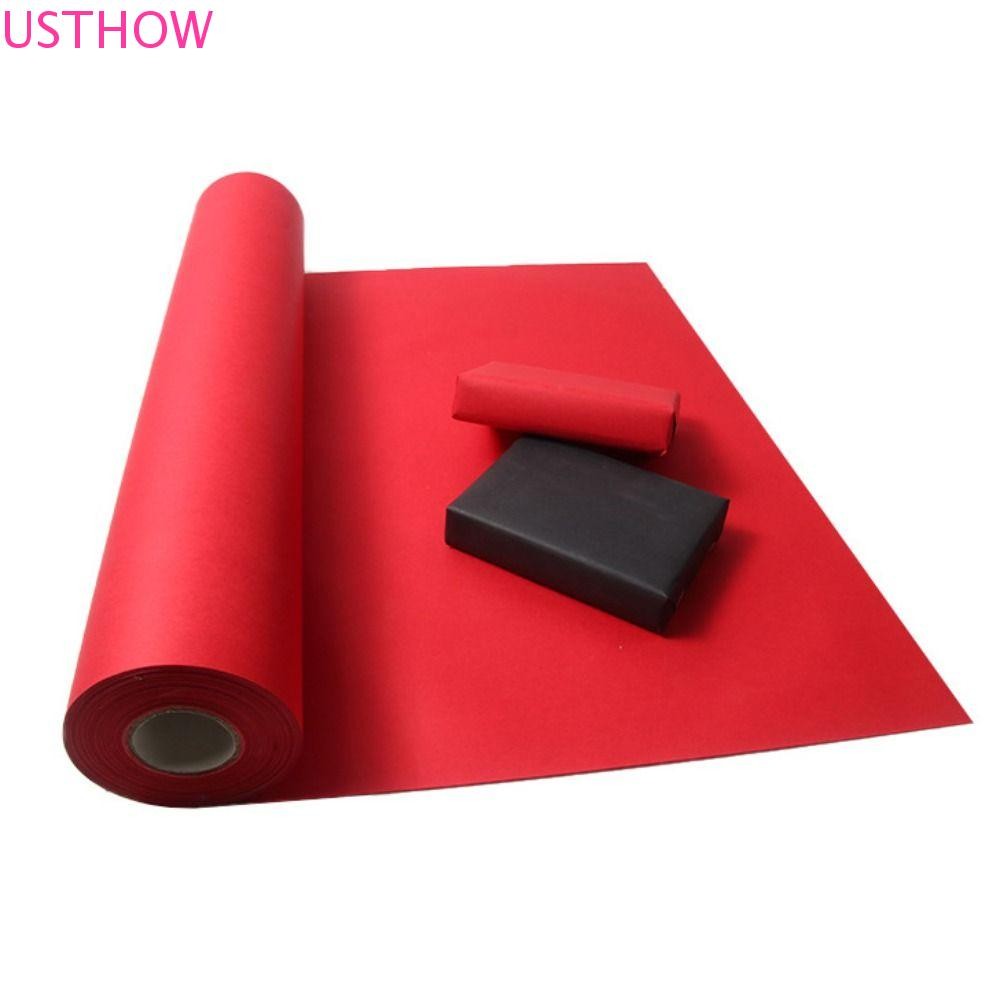 USTHOW Red Kraft Paper Roll, Bouquet Paper Paper Roll Gift Wrapping ...