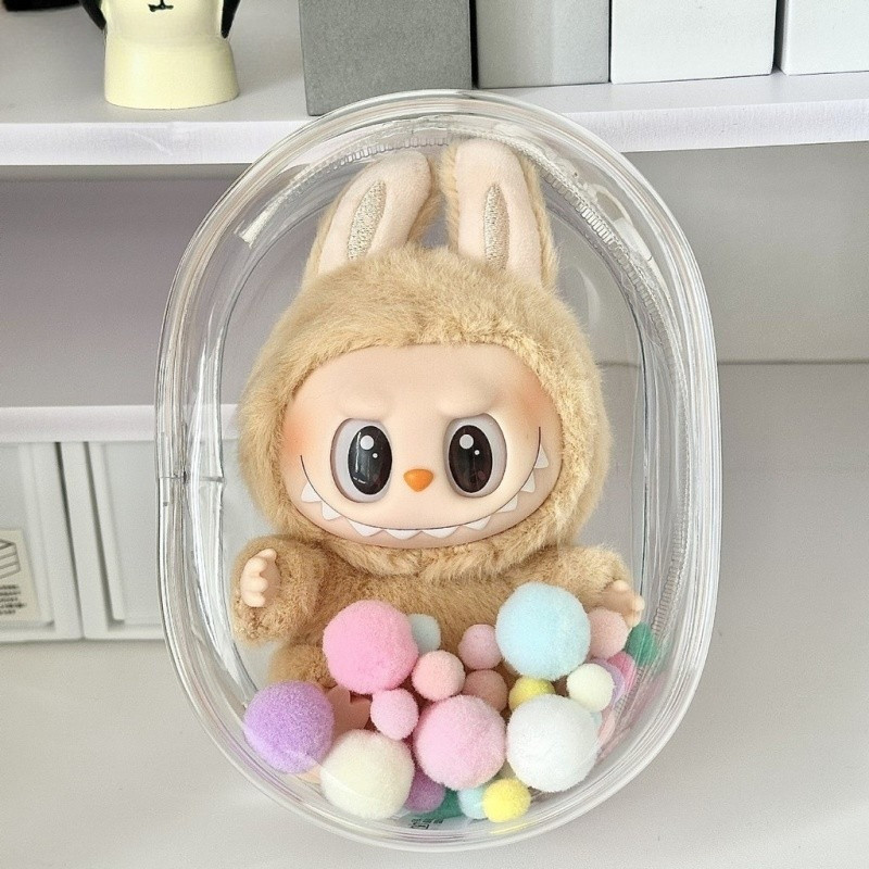 Labubu V2 V1 Thick Transparent Labubu Blind Box Storage Box Keychain ...