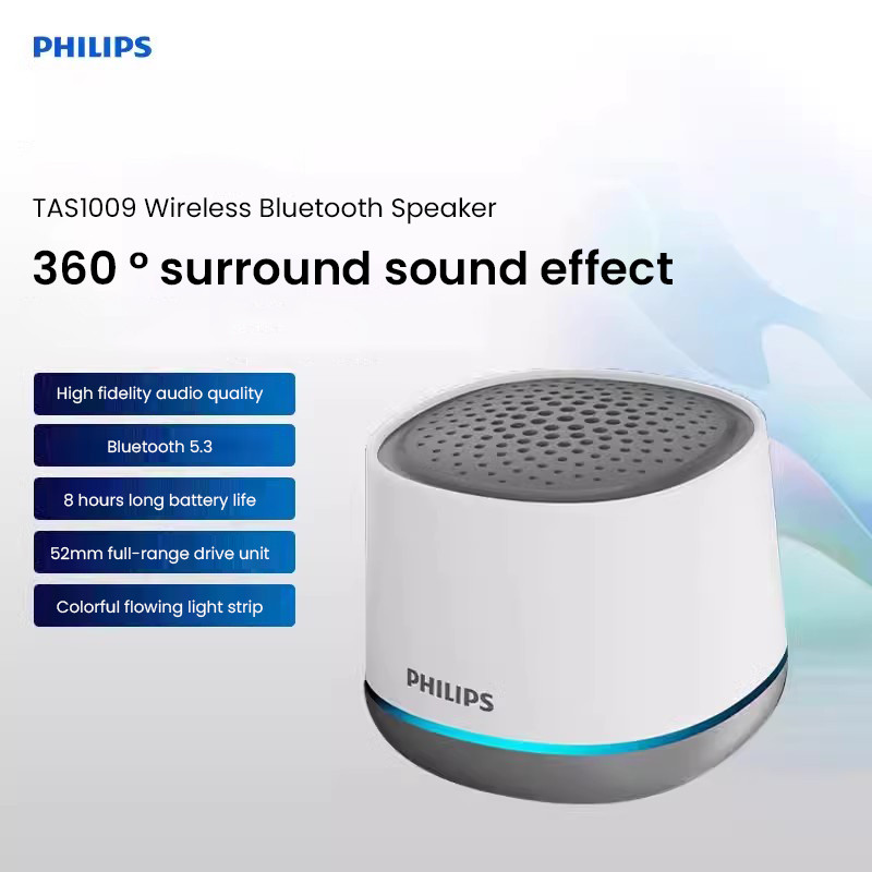 Philips TAS1009 Bluetooth Speaker Dual Audio Pairing | Shopee Singapore