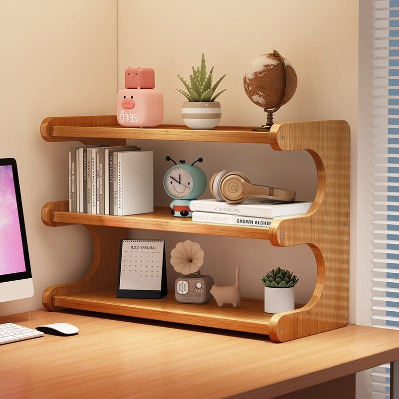 Desk bookcase Desktop shelving Store the office desk Small student ...