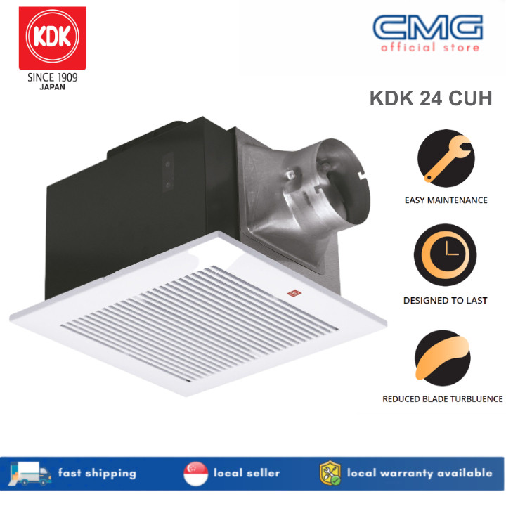 KDK 24cm Ceiling Mounted Ventilating Exhaust Fan 24CUH | Installation ...