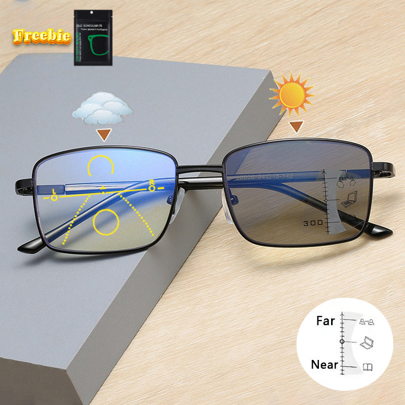 Progressive Multifocal Photochromic Reading Glasses For Women Men ...