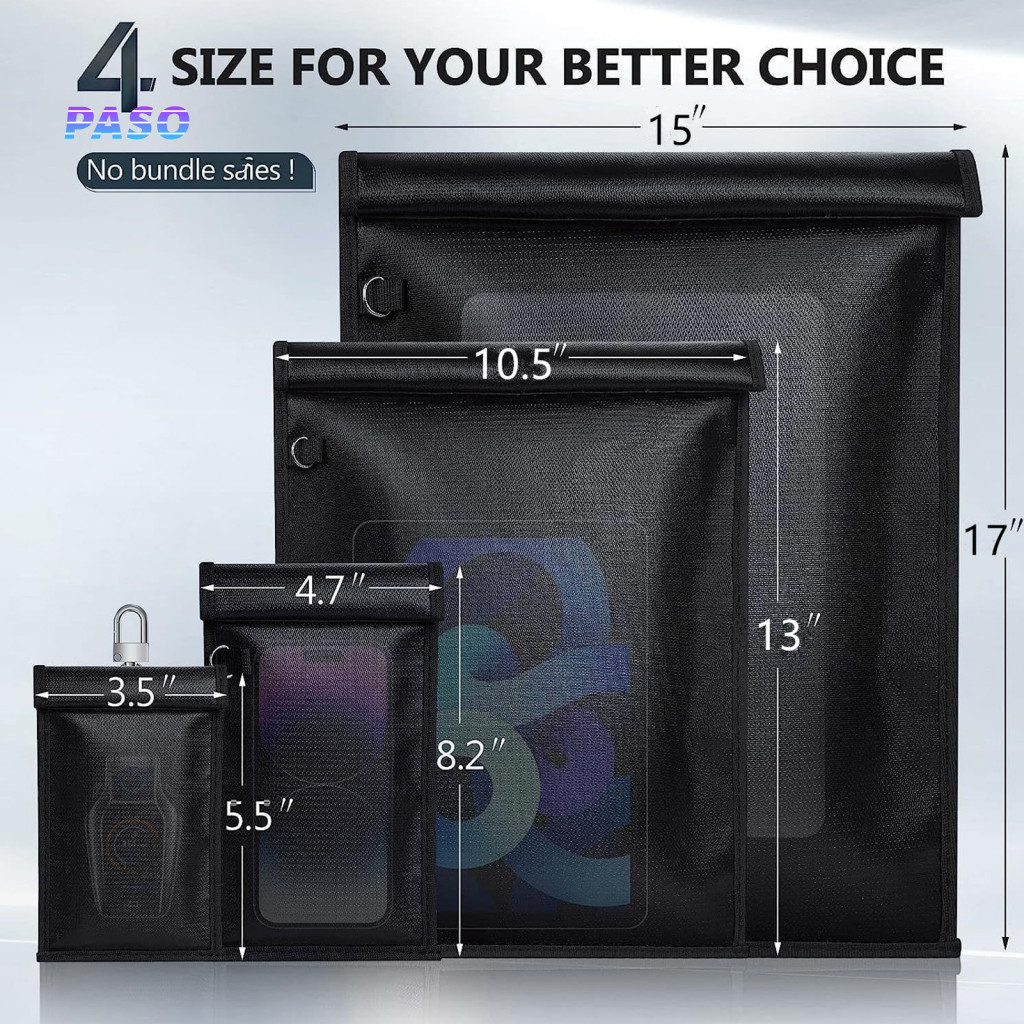 paso Large Faraday Bag Professional Measuring Instrument Protection Bag ...