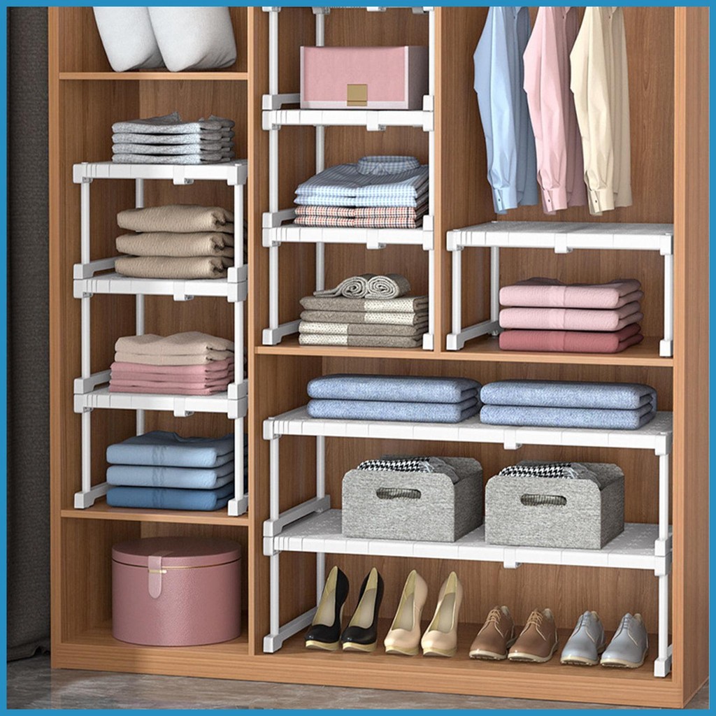 Closet Stackable Shelves Stackable Closet Shelf Adjustable Shoe Racks ...