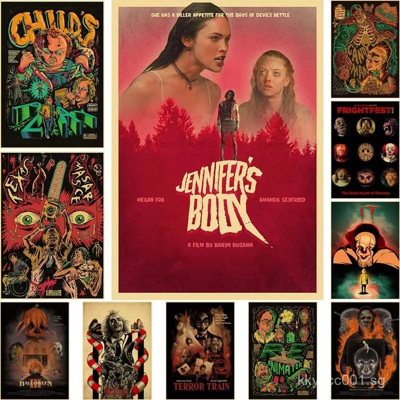 Vintage Kraft Paper Poster Prints Classic Horror Movie Jennifers Body ... Vintage Kraft Paper Poster Prints Classic Horror Movie Jennifers Body ...