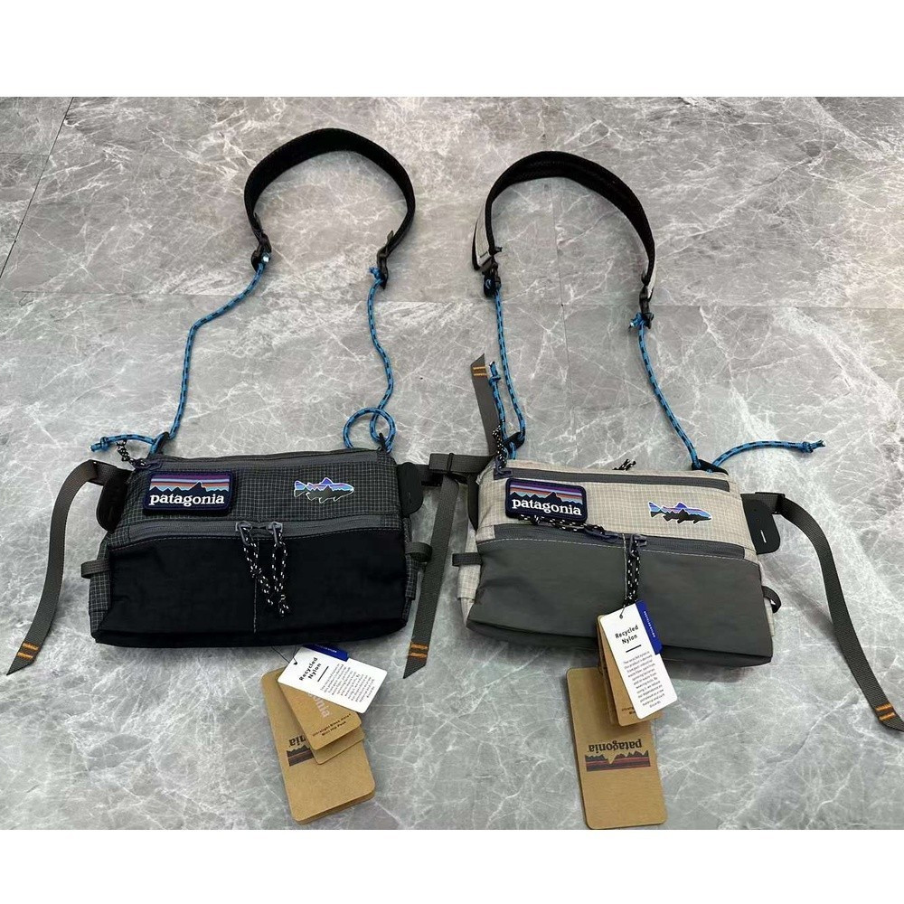 Patagonia sling bag Multifunctional Lightweight Waterproof Plaid Nylon ...