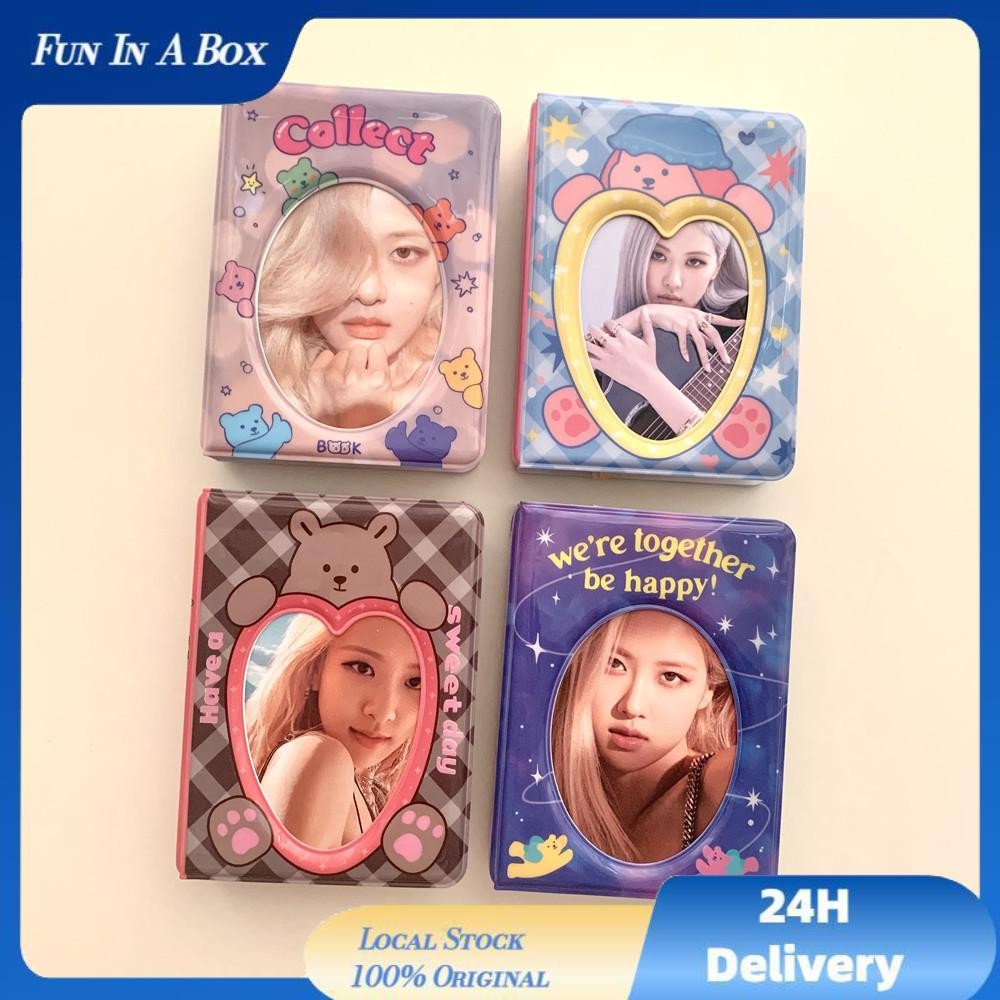 Cute Mini Photo Ablum 3 inch PVC INS Lomo Card Holder 40 Grids Pocket Photocard Binder | Shopee ...