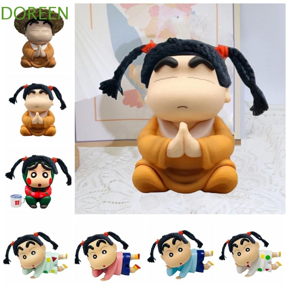 DOREEN Crayon Shin-Chan Figure, Cos Lord Buddha Wearing Braids ...