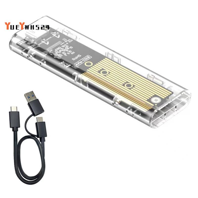 M.2 NVMe SSD Enclosure USB 3.2 Gen 2 10 Gbps Transparent External Drive ...